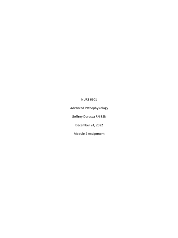 NURS 6501 Week 4 Assignment; Case Study Analysis | Course Resources NURS 6501 Week 4 Assignment; Case Study Analysis | Course Resources