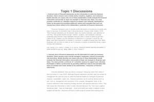 ACC 502 Topic 7 Discussion Questions | Course Resources