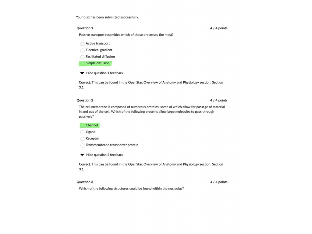 BIOL250 Week 3 Quiz 3 | Course Resources