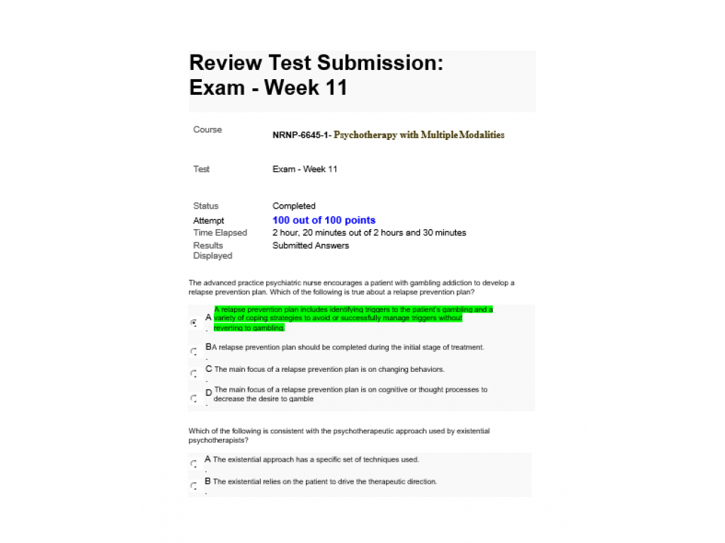 NRNP 6645-1 Week 11 Final Exam | Course Resources
